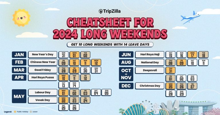 singapore long weekends 2024 - TripZilla